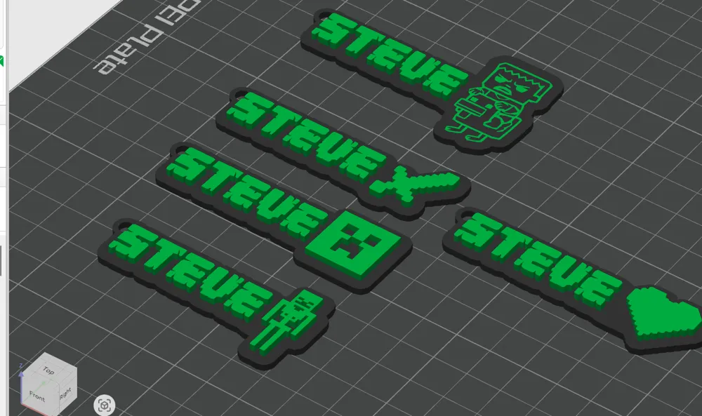 Custom Minecraft Name Keychain With Icons - Free 3D Print Model ...