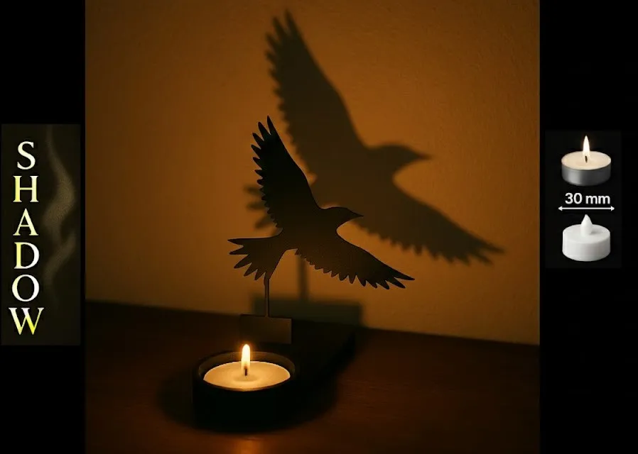 Shadow Art - Bird - Free 3D Print Model - MakerWorld