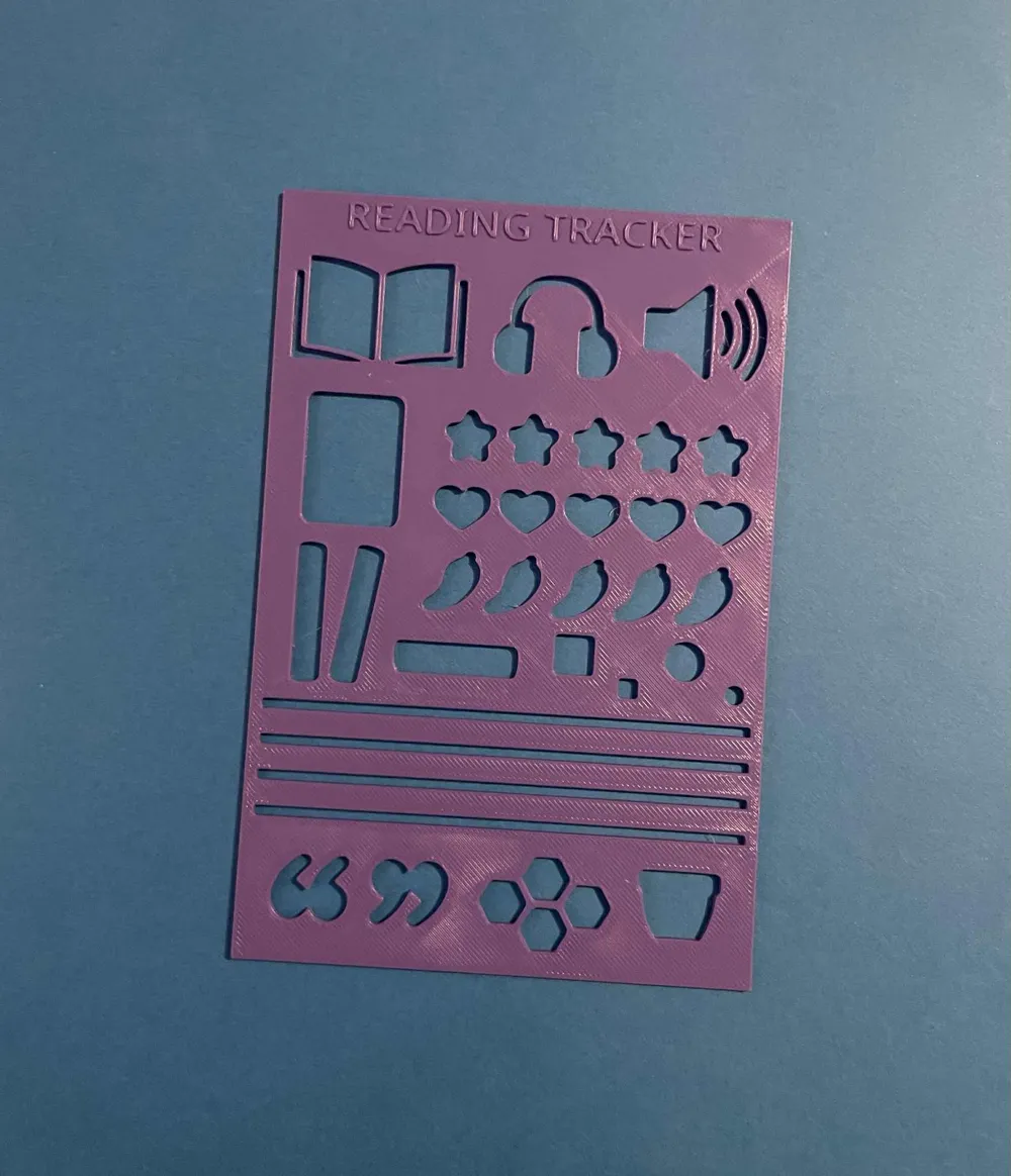 Reading/Book Tracker BuJo Stencil - Free 3D Print Model - MakerWorld