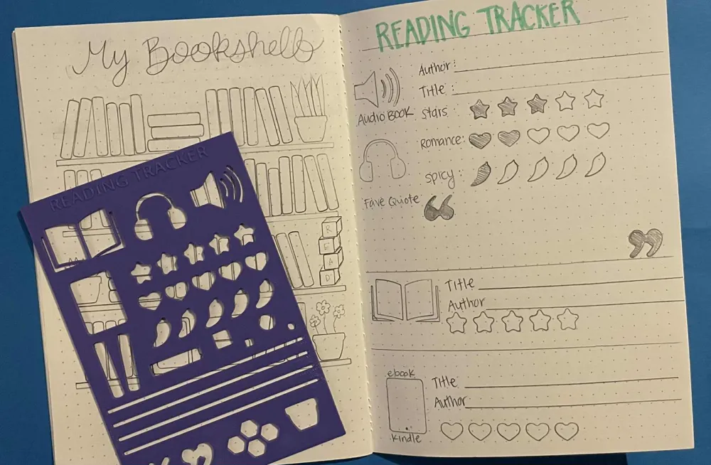 Reading/Book Tracker BuJo Stencil - Free 3D Print Model - MakerWorld