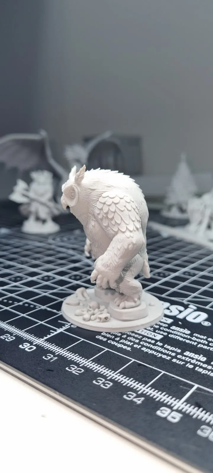 Owlbear Adult D&D Miniature (55mm) - Free 3D Print Model - MakerWorld