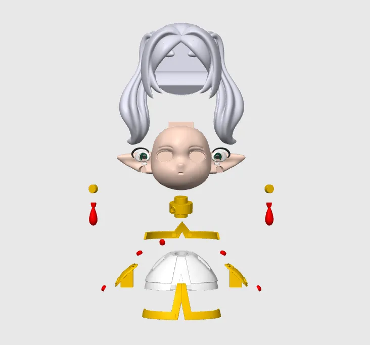 Frieren: Beyond Journey's End Chibi Frieren Figurine Multi-color Fully ...