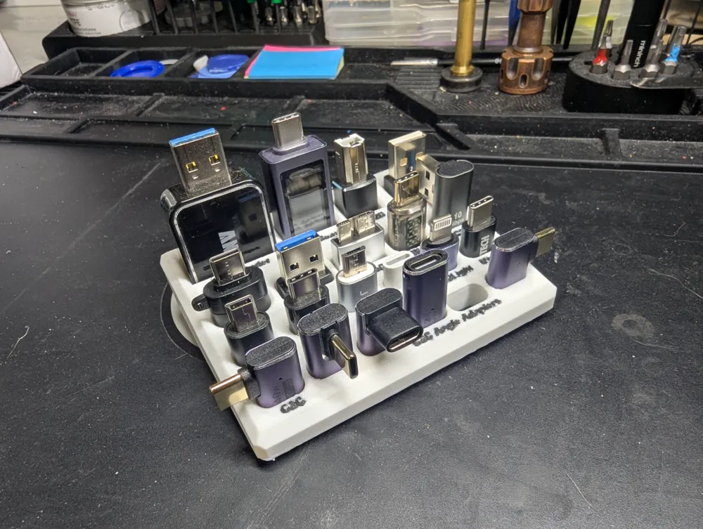 Highly Specific USB-C Adapter Caddy - Free 3D Print Model - MakerWorld