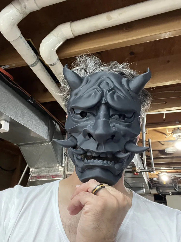 Samurai Oni Mask – Full Face 3D Printable Design by Frankly Everything ...