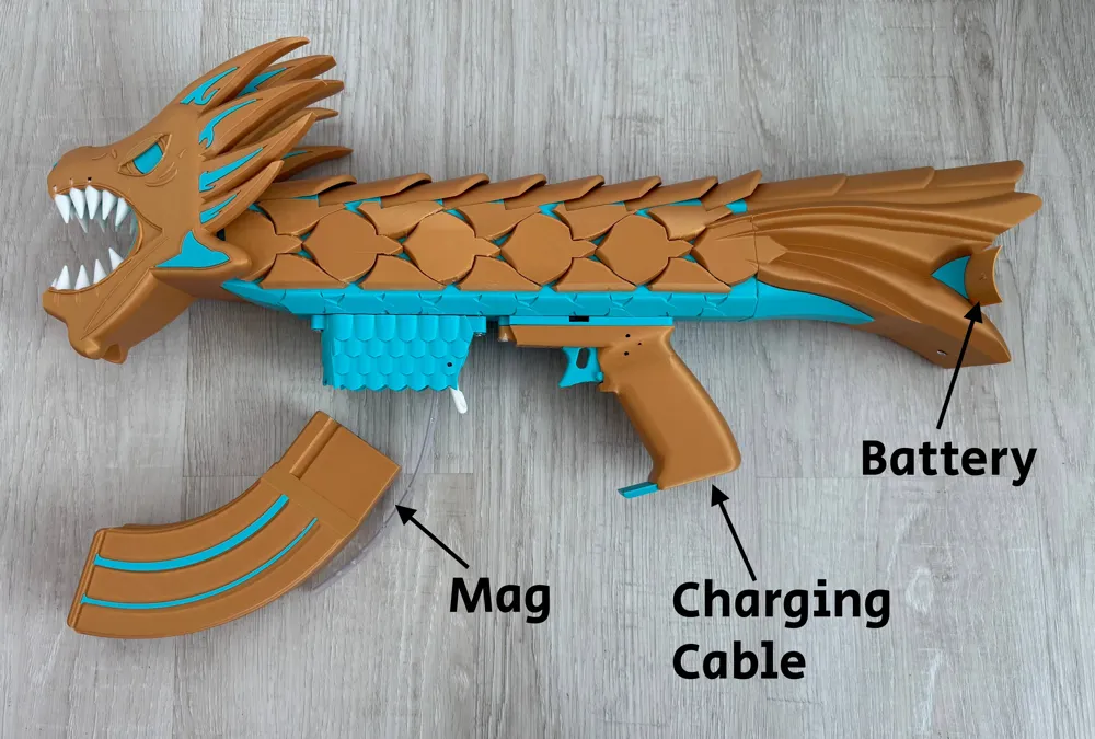 Dragonborn - water gun by Dezist9 MakerWorld: Download Free 3D Models