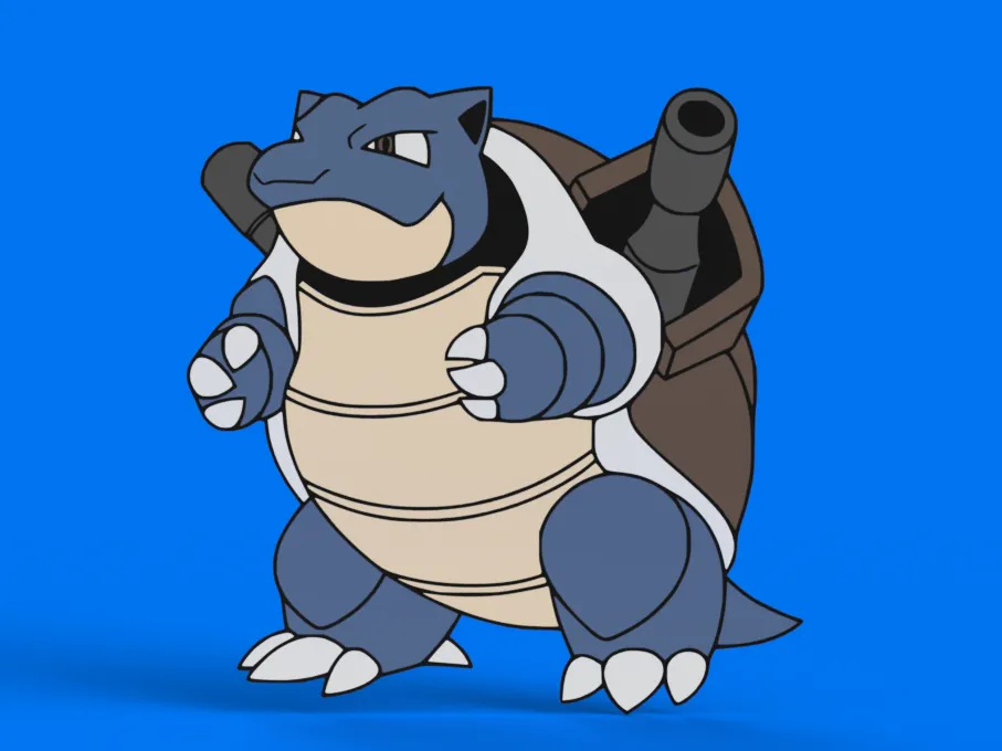 Blastoise Wall Art by Sitsero MakerWorld: Download Free 3D Models