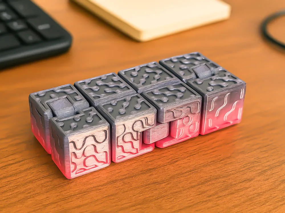 BioCell 无限魔方解压玩具 (一体打印) 来自 Mr_Andre MakerWorld：免费下载 3D 模型