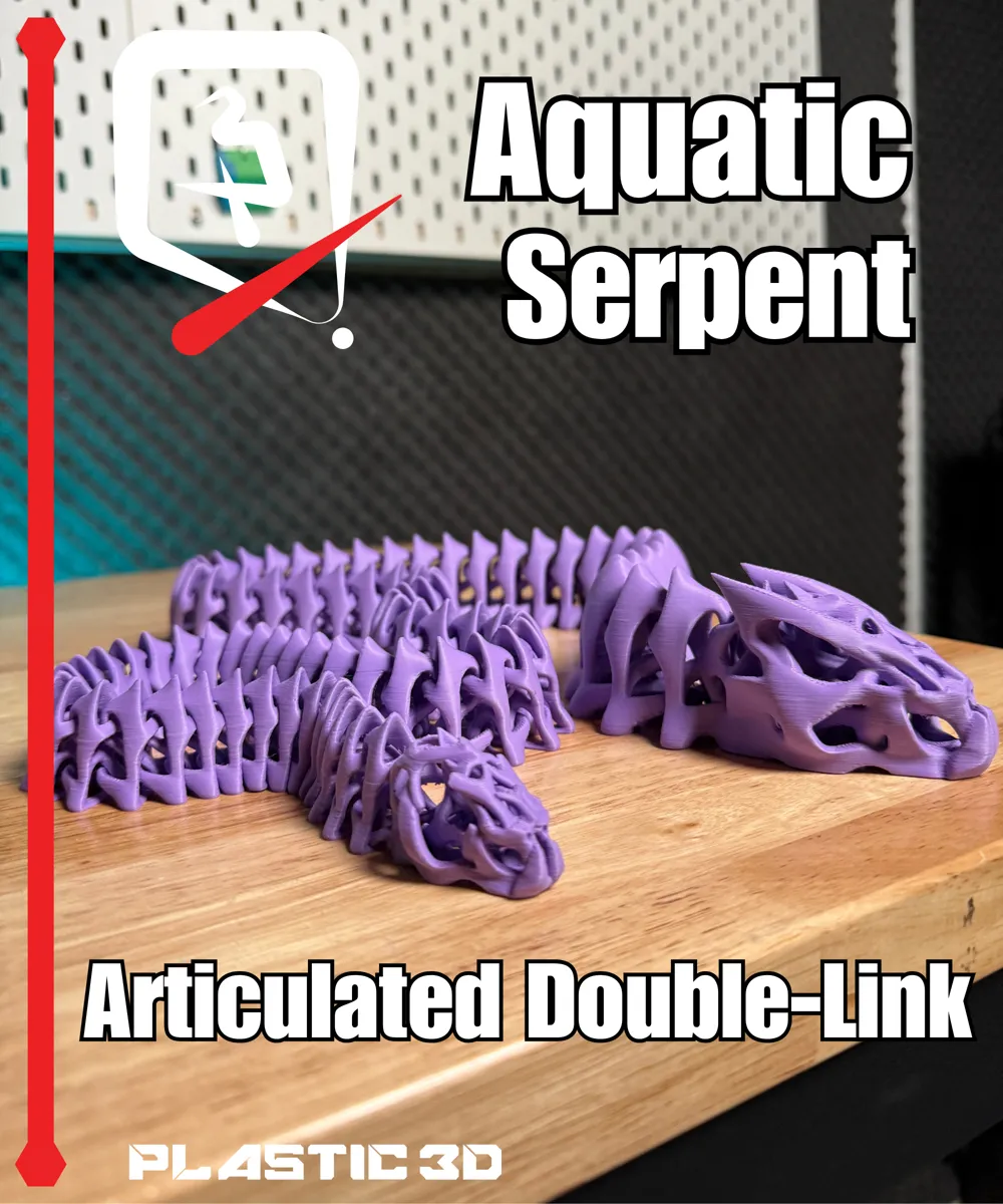 Aquatic Serpent – Articulated Double-Link by Plastic3D MakerWorld ...