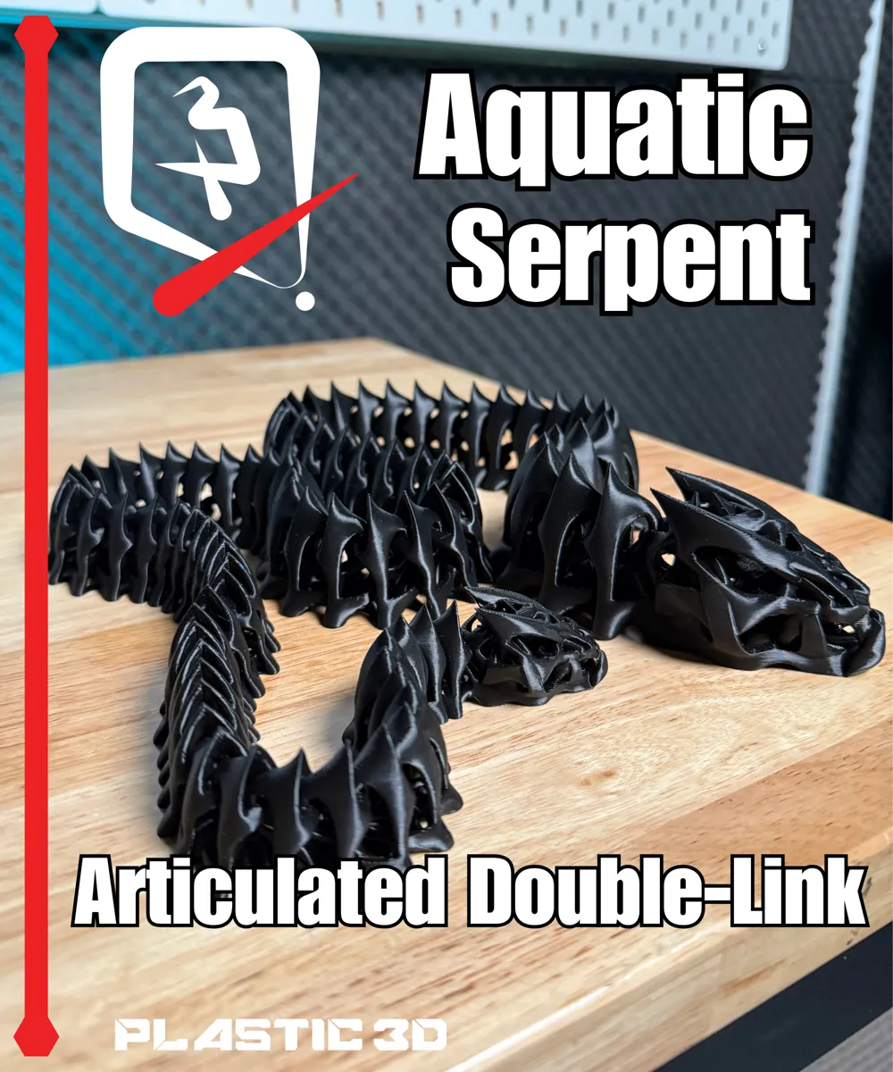 Aquatic Serpent – Articulated Double-Link by Plastic3D MakerWorld ...