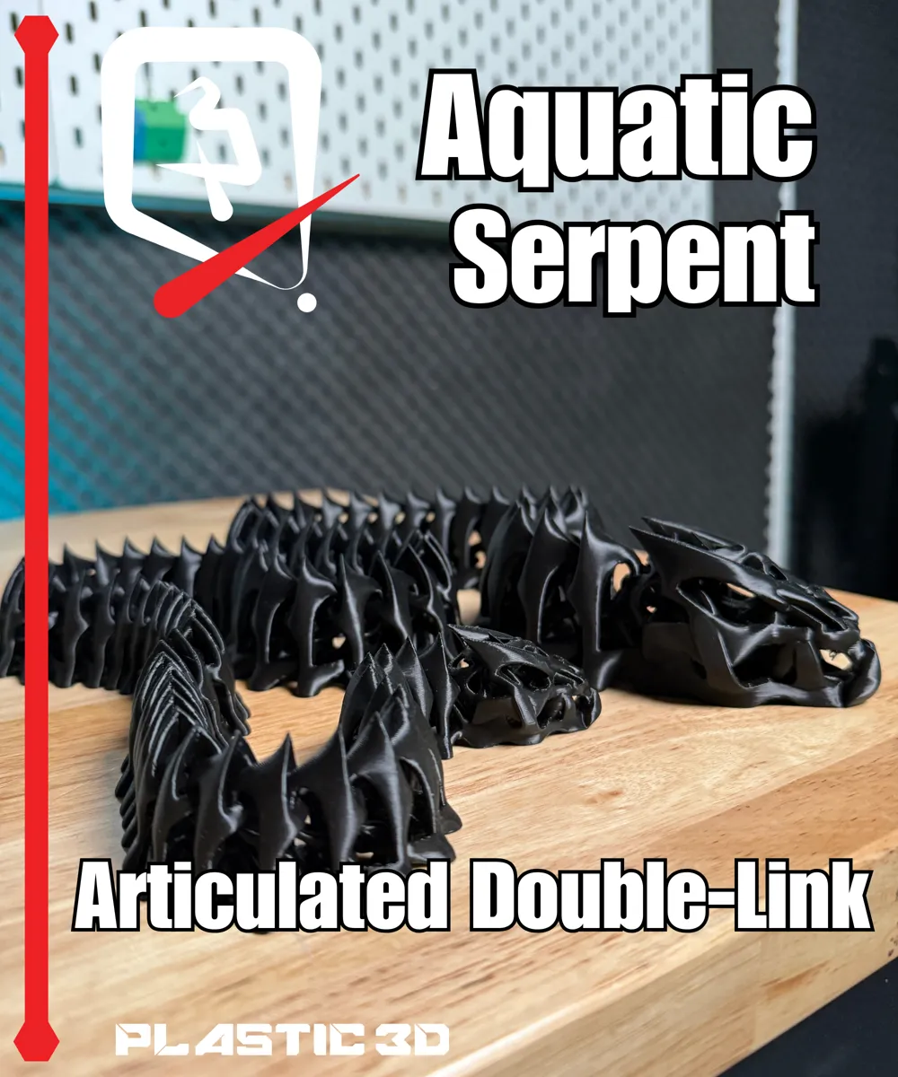 Aquatic Serpent – Articulated Double-Link by Plastic3D MakerWorld ...