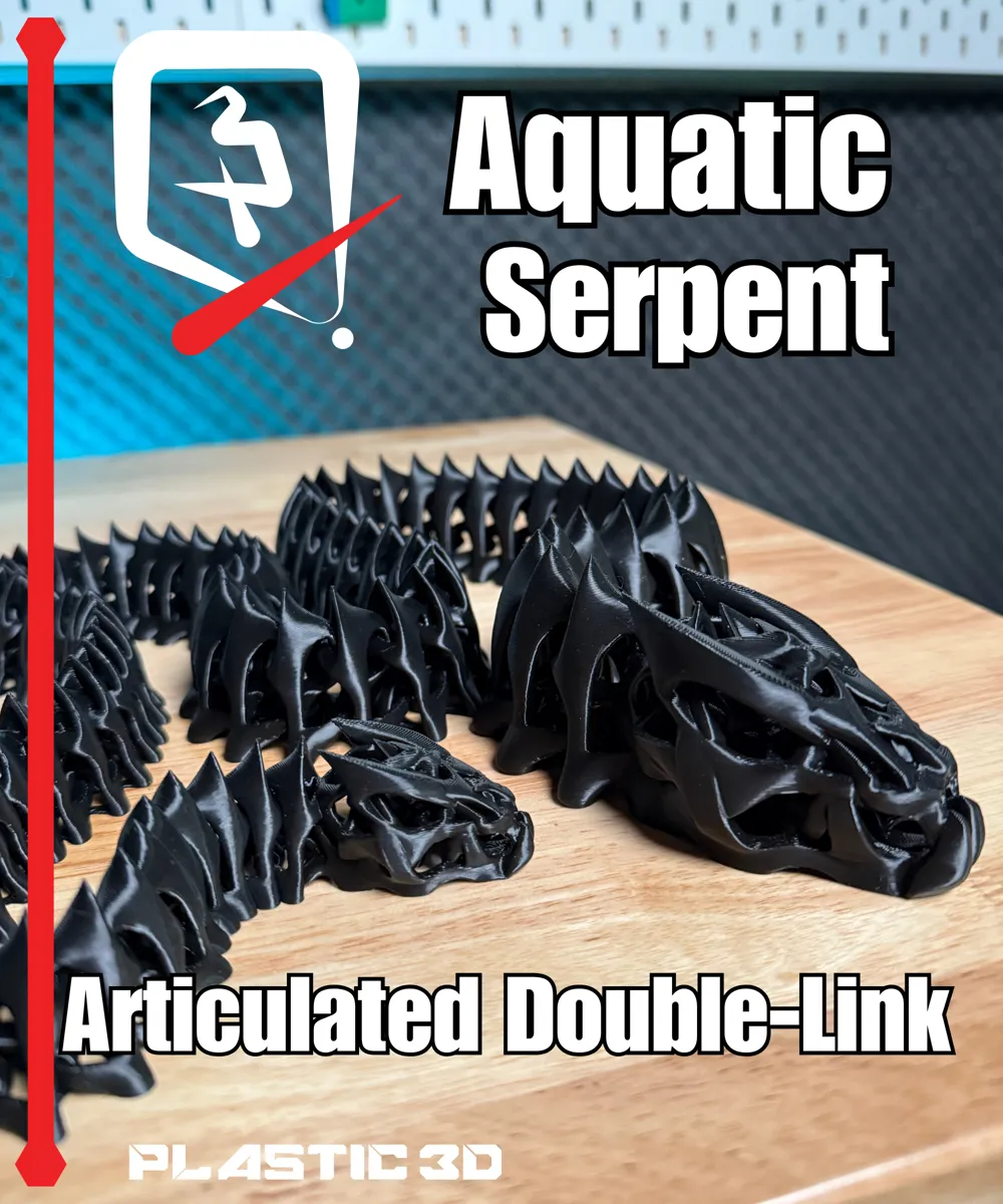 Aquatic Serpent – Articulated Double-Link by Plastic3D MakerWorld ...