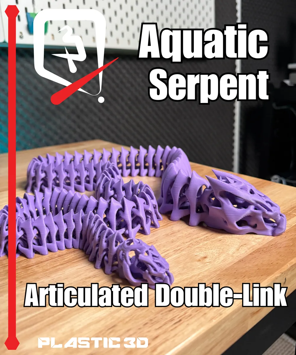 Aquatic Serpent – Articulated Double-Link by Plastic3D MakerWorld ...