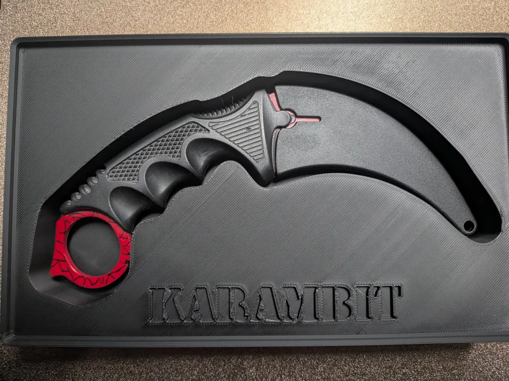 Gridfinity Karambit CS2 Knife Holder by 3D.Gojo MakerWorld: Download Free 3D Models