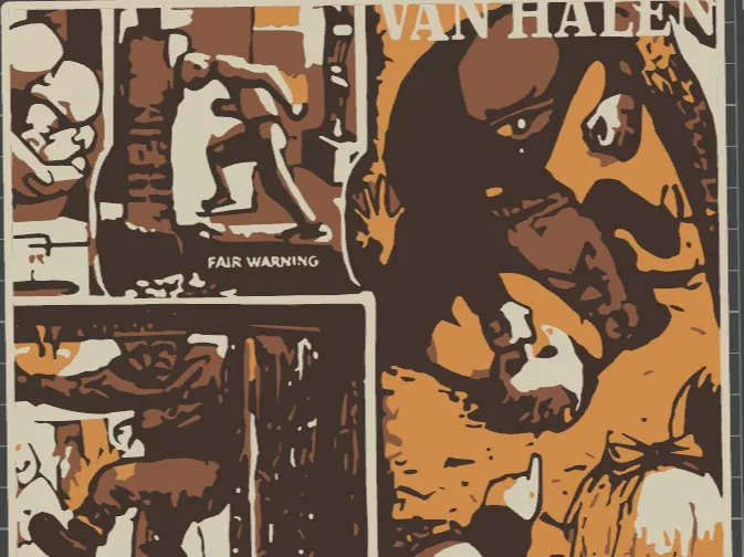 Van Halen "Fair Warning" Album Cover by 5150 Prints MakerWorld ...