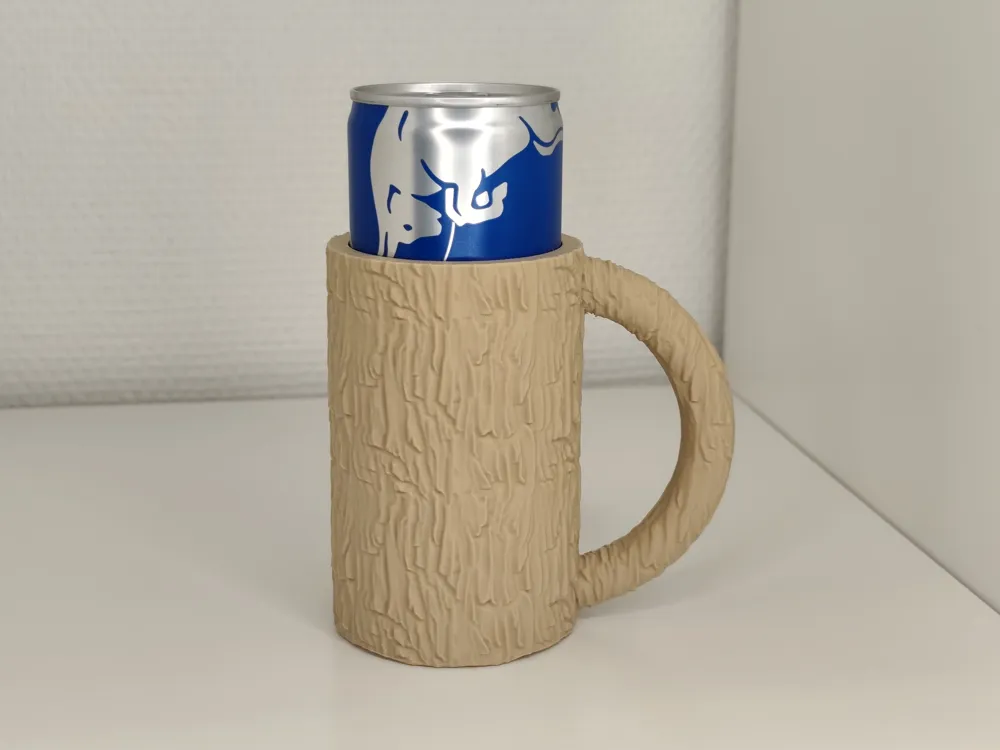 Mug porte-canette texture bois pour Red Bull 250ml - Modèle d ...