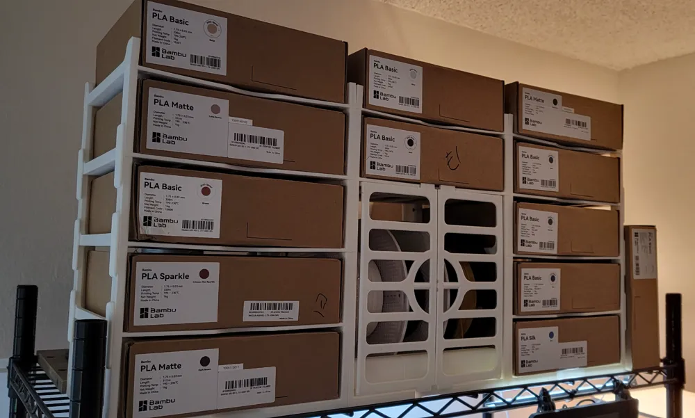 Modular rack system to organize filament boxes by sclarke27 - MakerWorld
