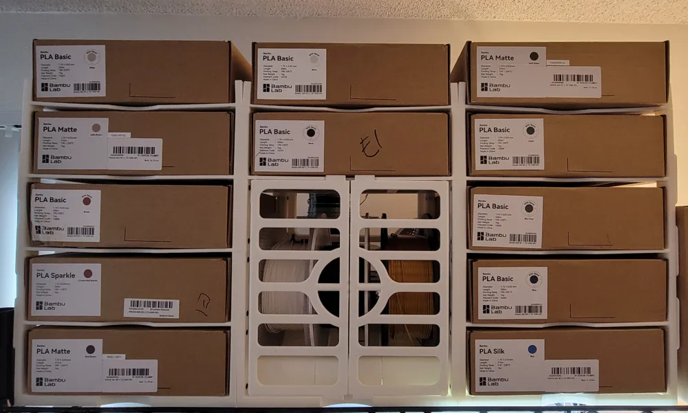 Modular rack system to organize filament boxes by sclarke27 - MakerWorld