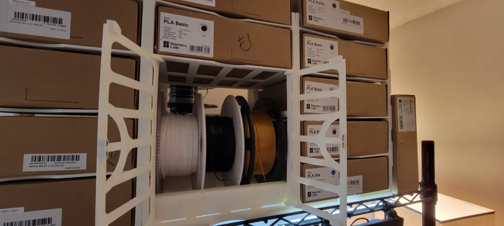 Modular rack system to organize filament boxes by sclarke27 - MakerWorld