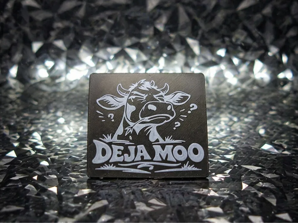 DejaMoo cow funny sign warning sign 1 hour fast - Free 3D Print Model ...