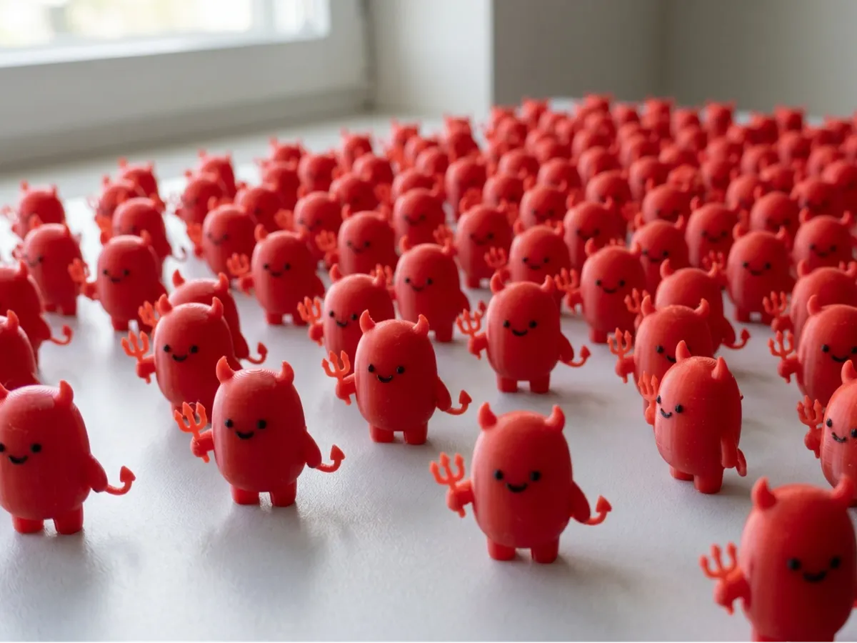 Chibi red devil figure - Free 3D Print Model - MakerWorld