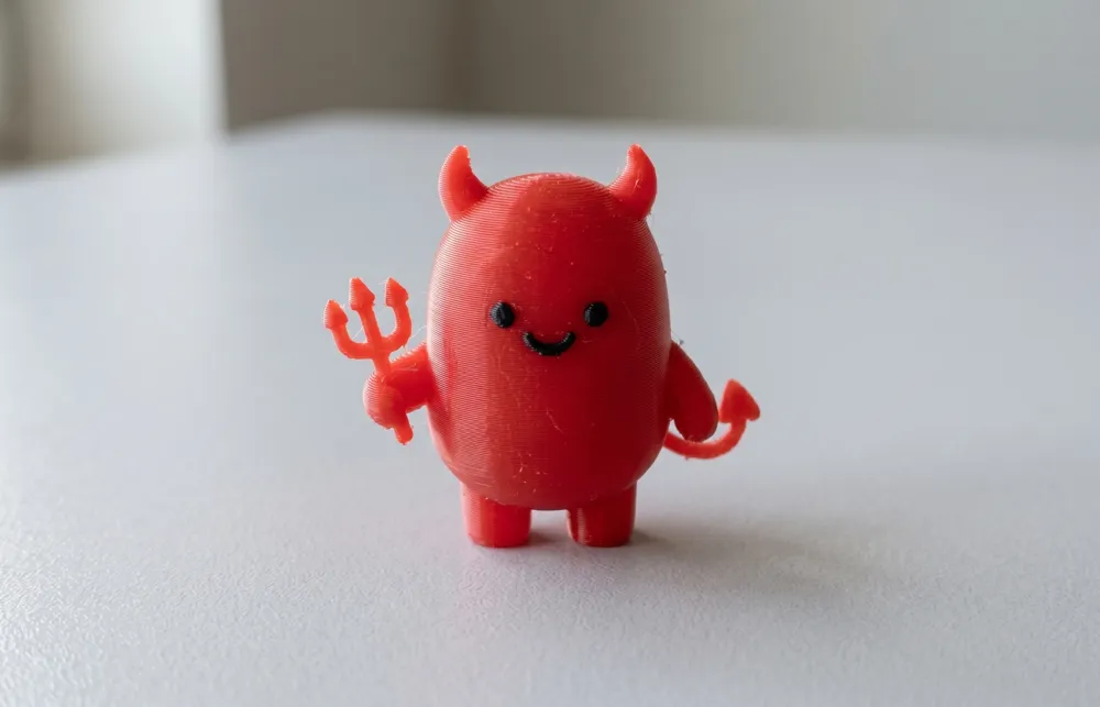 Chibi red devil figure - Free 3D Print Model - MakerWorld