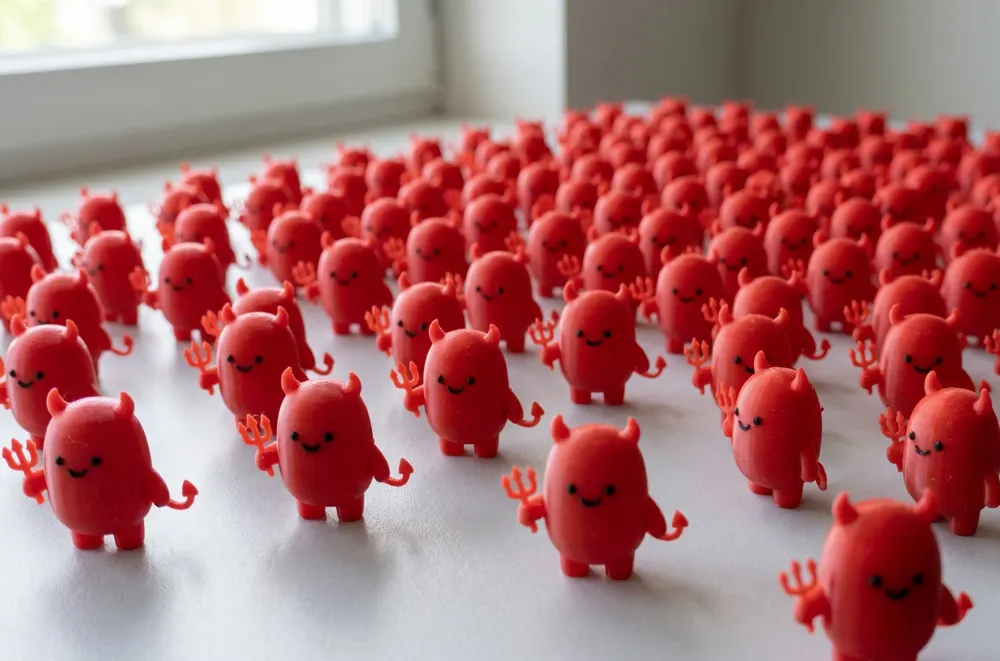 Chibi red devil figure - Free 3D Print Model - MakerWorld