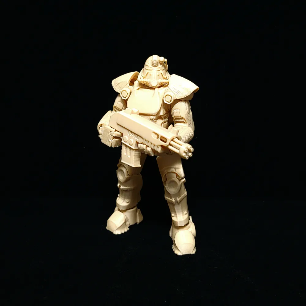 Fallout T 51 Power Armor Action Figure Articulated By Quickfrostbite