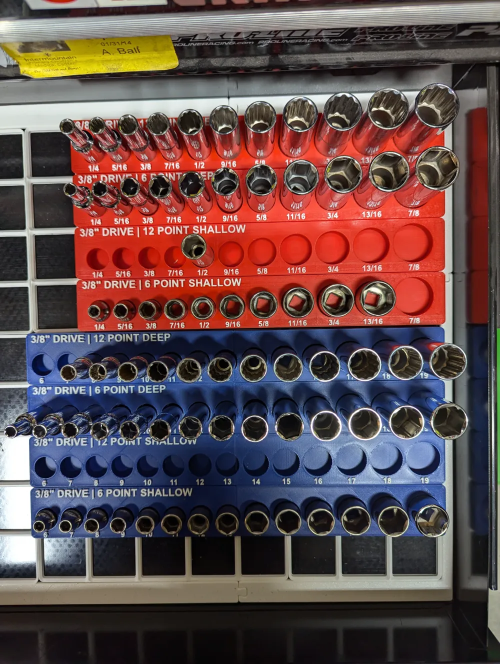 Gridfinity 3/8" Drive Metric Socket Holders - Free 3D Print Model ...