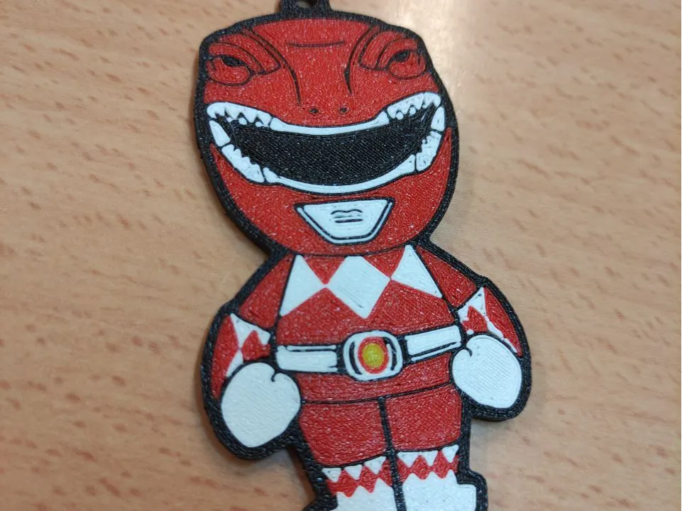 Chibi Power Ranger Red Keychain by Juanill0 - MakerWorld