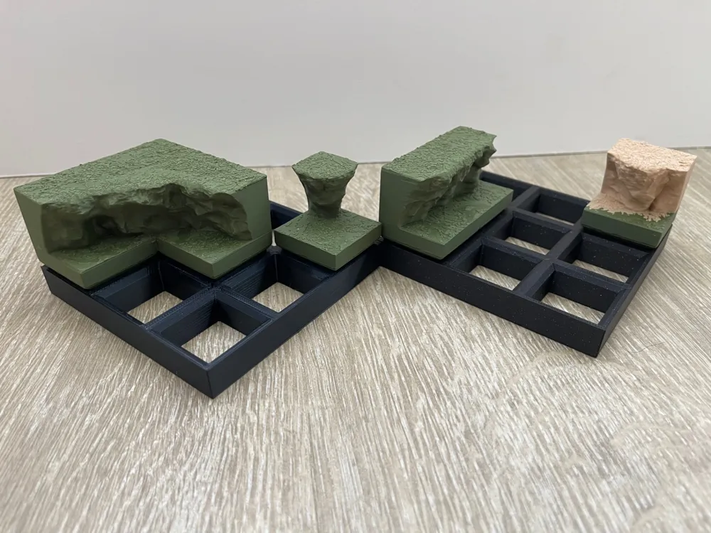 Grass Cliffs - Short - DungeonBlocks - Free 3D Print Model - MakerWorld