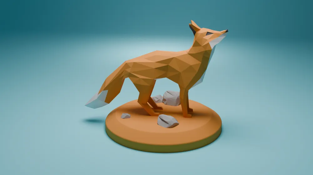 Low poly fox model by cyberjo50 - MakerWorld