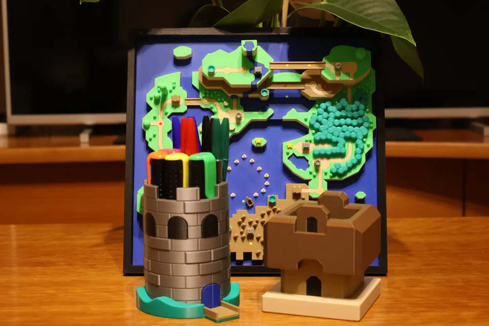Super Mario Castle pencil holder (No AMS) - Free 3D Print Model ...