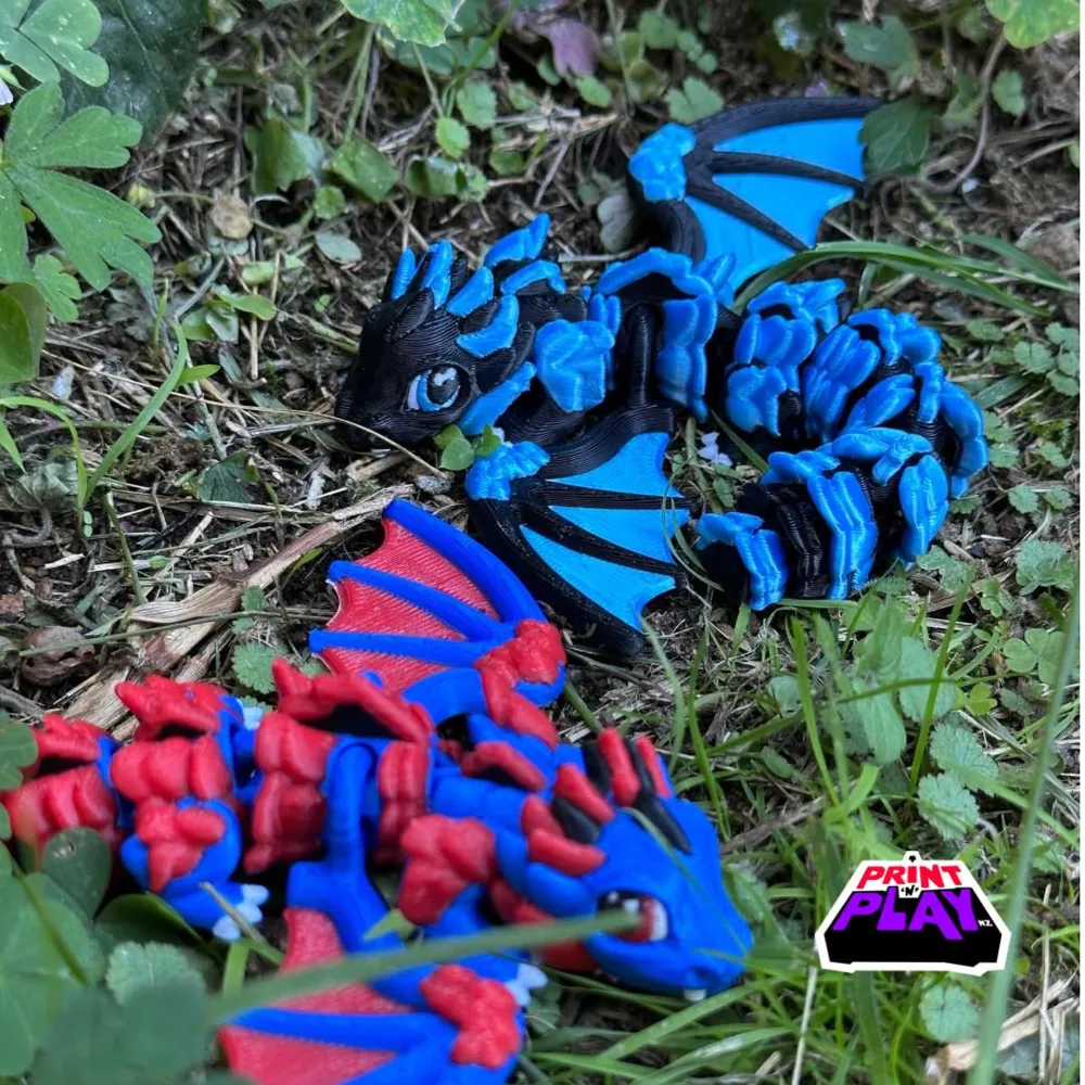 Flexi Nightflare Dragon ( Winged ) by Print N Play MakerWorld: Download ...