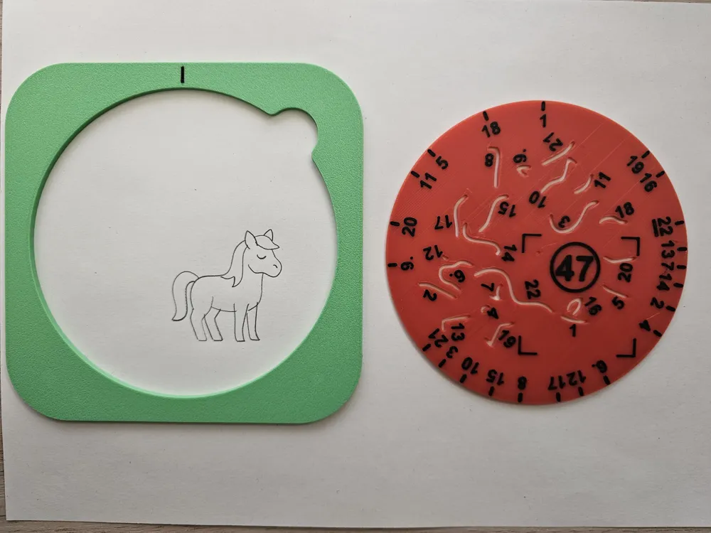 Twist Art 47 Horse - Rotary Drawing Stencil - Free 3D Print Model ...