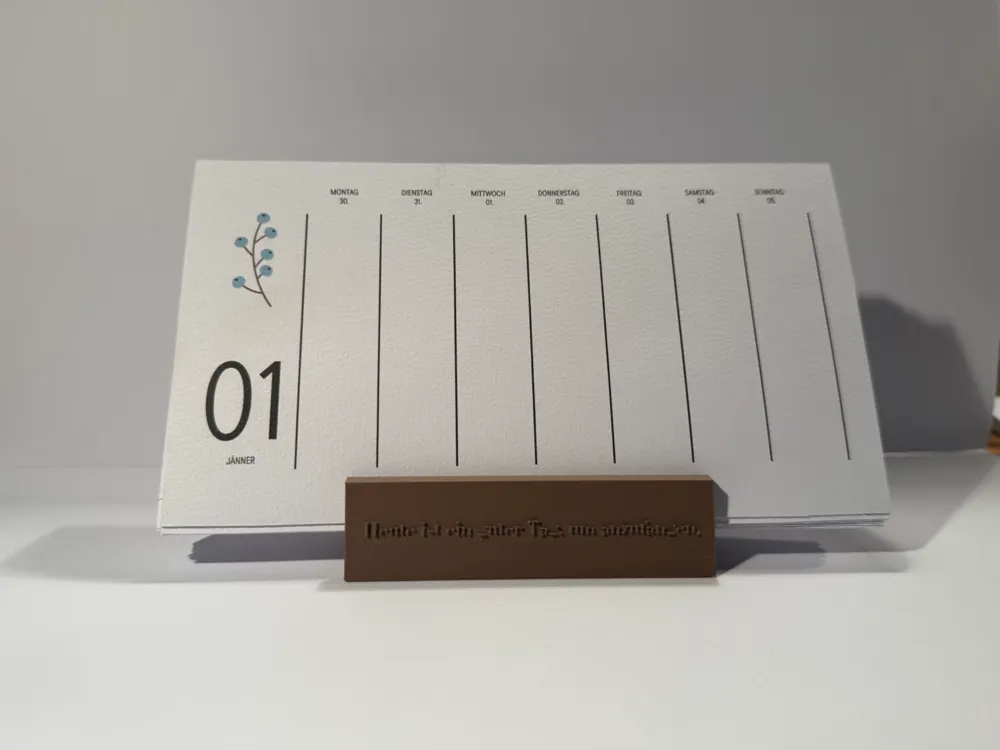 Desk Calendar Stand/Paper by elija - MakerWorld