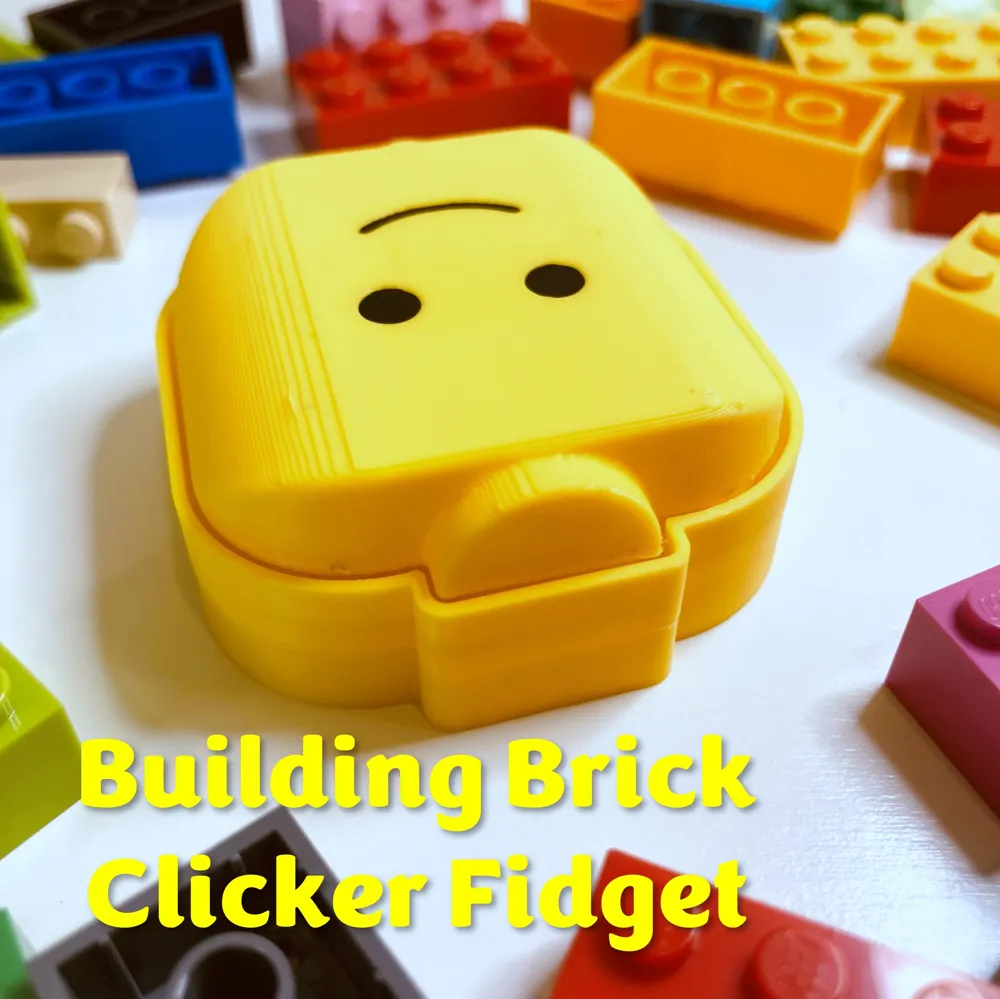 Building Brick Head Clicker Fidget Toy LEG0-ish by SpacedOut MakerWorld ...