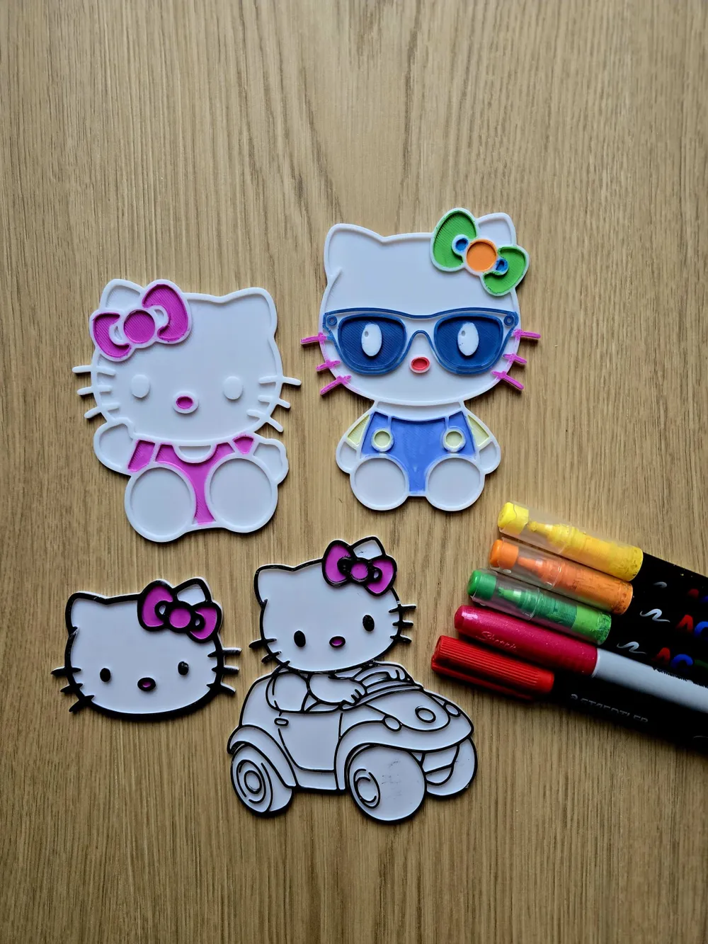 Hello Kitty Cute Car Fun Girl Craft DIY Coloring - Free 3D Print Model ...