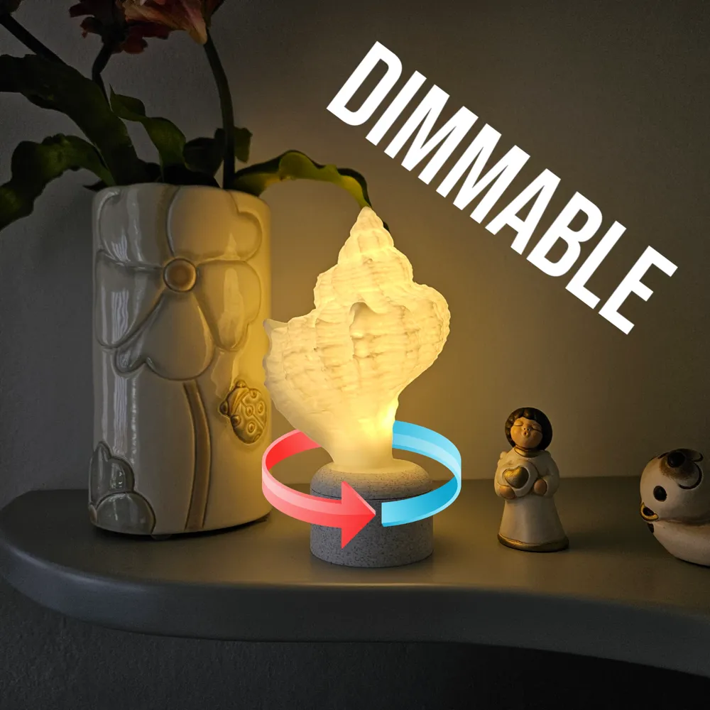 SHELL LAMP DIMMABLE by MedoG MakerWorld: Download Free 3D Models