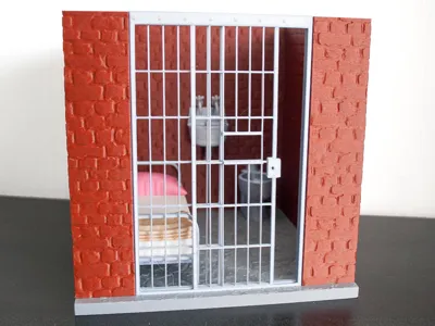 Jail Cell diorama, scale 1:12 by Wilhelmus MakerWorld: Download Free 3D ...