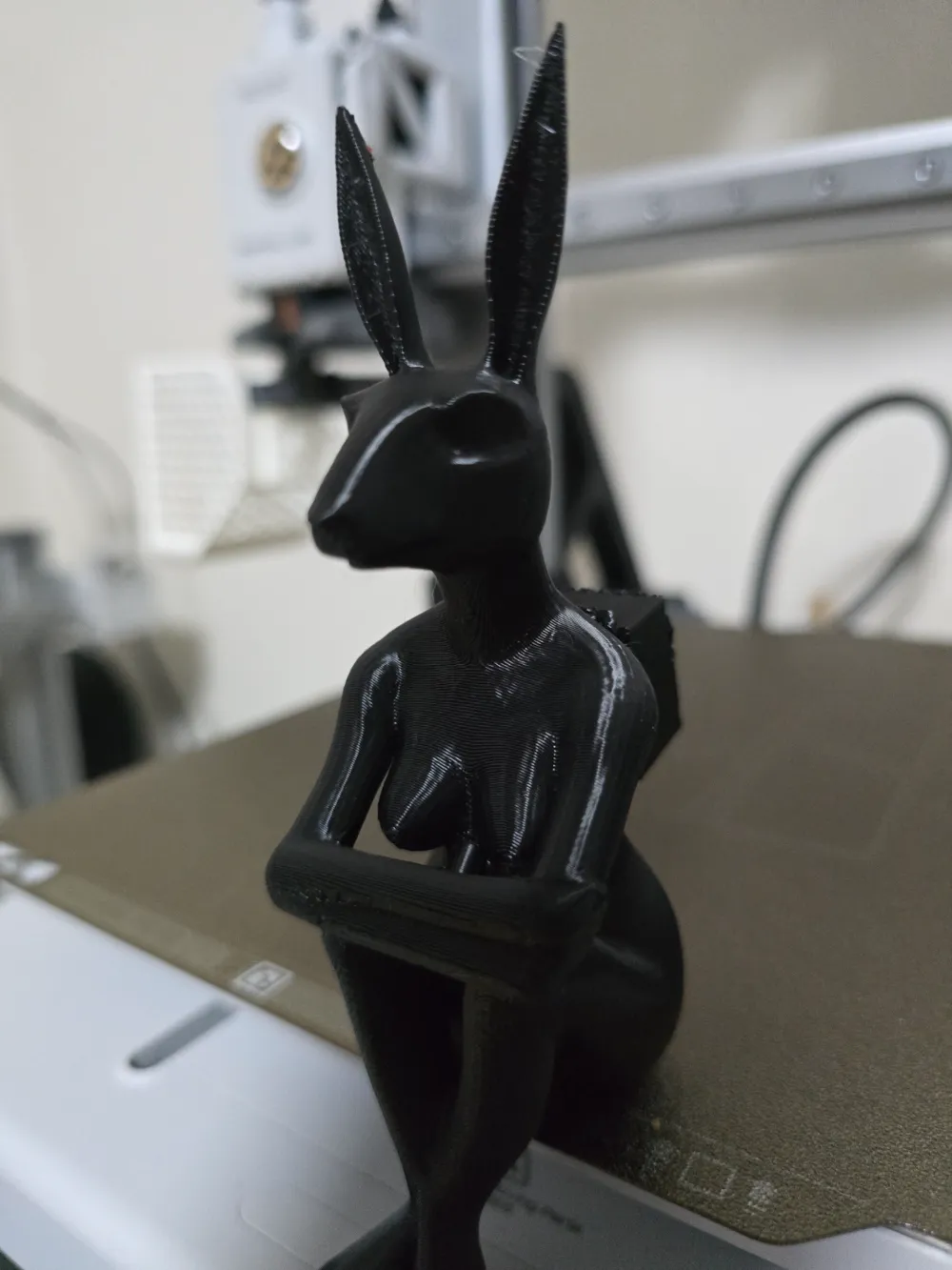 sitting bunny with human body by Regis - MakerWorld