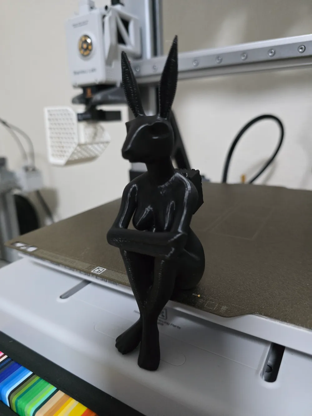 sitting bunny with human body by Regis - MakerWorld