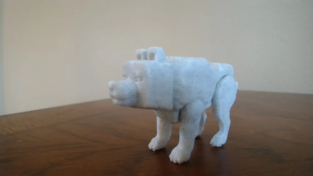 Minecraft movie wolf Dennis by Satthecat MakerWorld: Download Free 3D ...