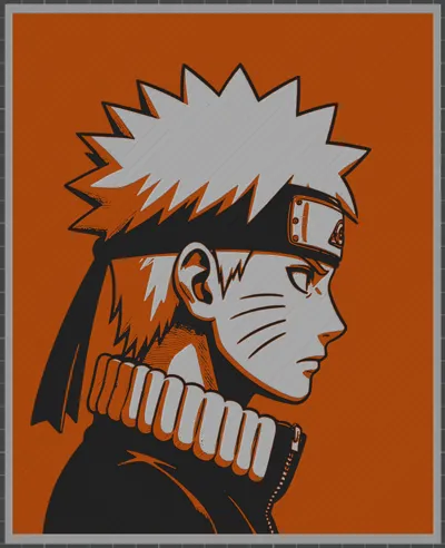 Hueforge - Naruto - Side View by Cloudy Nostalgia - MakerWorld