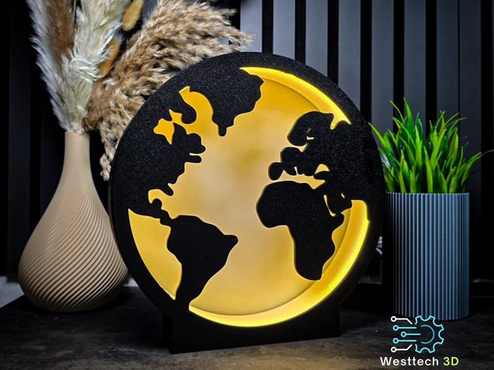 Earth LED Lamp by Edelassi - MakerWorld