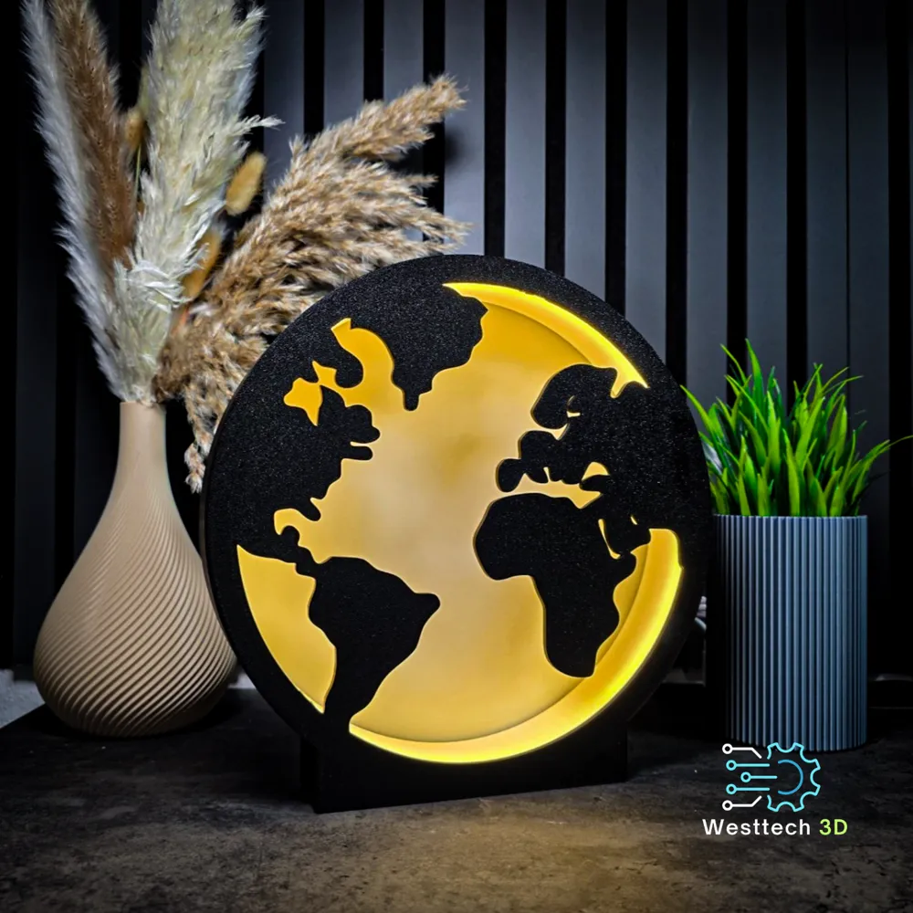 Earth LED Lamp by Edelassi - MakerWorld