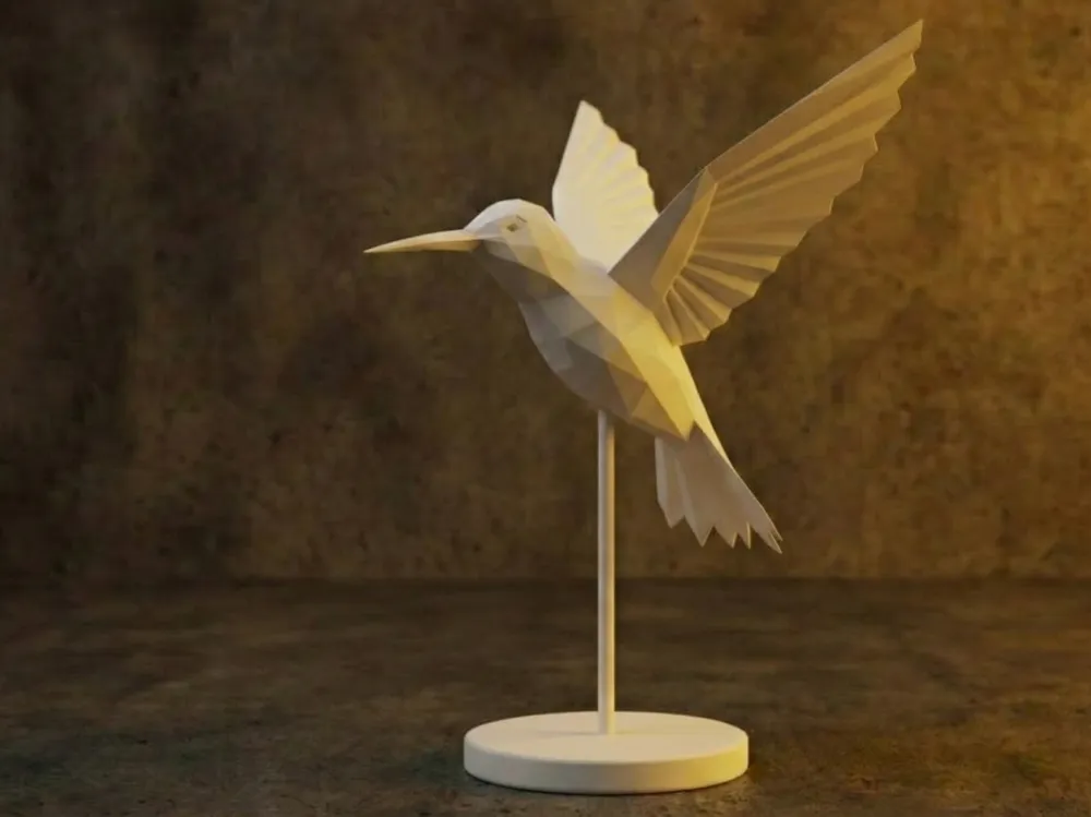 Hummingbird Low Poly - Free 3D Print Model - MakerWorld