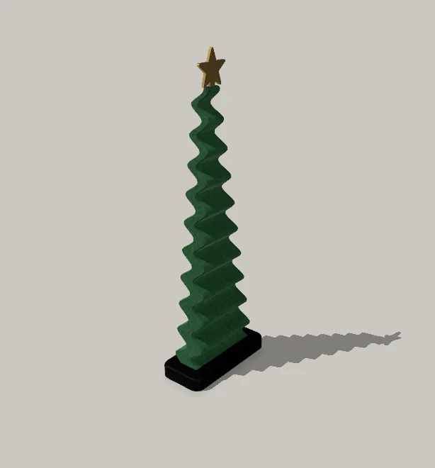 Wavy Christmas Tree whit Led lights / Xmas by Exotech - MakerWorld