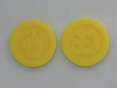 Dogecoin Toy Coin Chip Coin Middle Finger by LuckyEru - MakerWorld