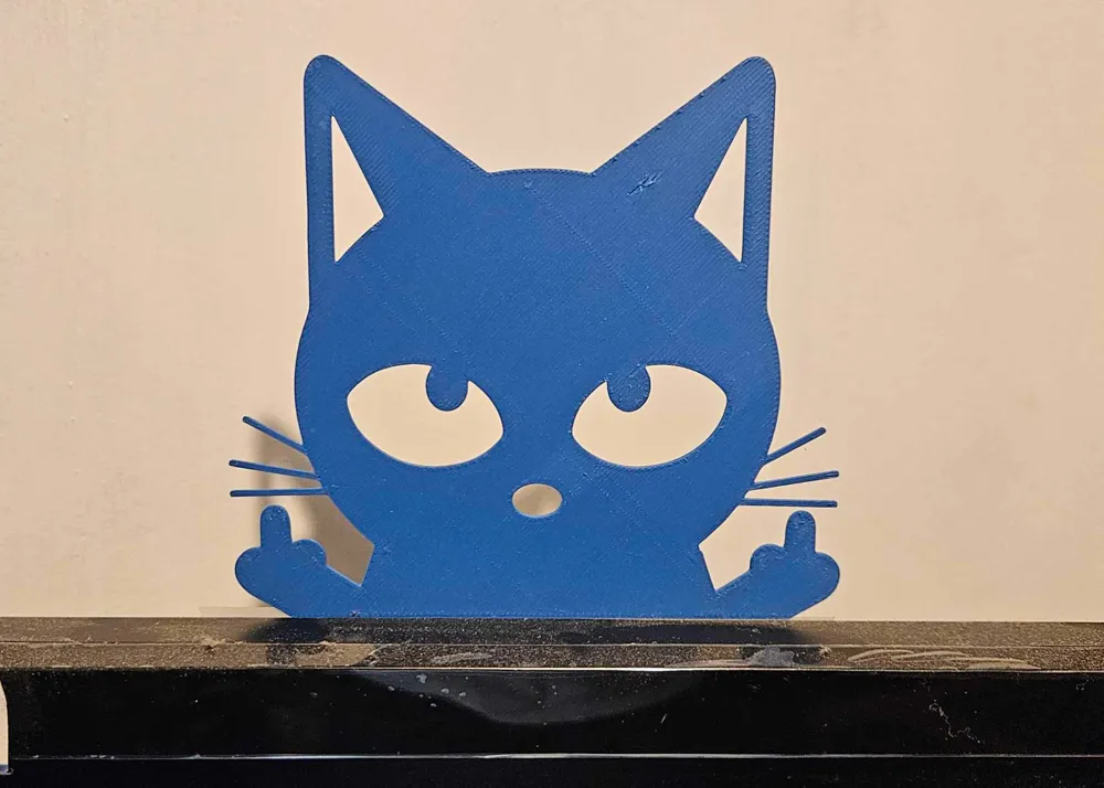 Middle Finger Cat by Ocular Dynamic - MakerWorld