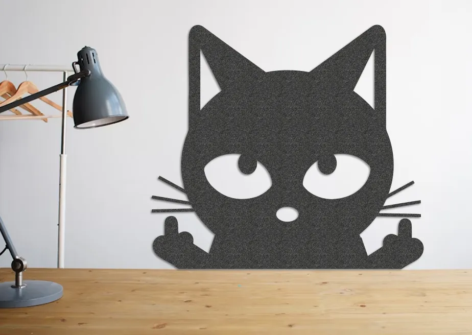 Middle Finger Cat by Ocular Dynamic - MakerWorld